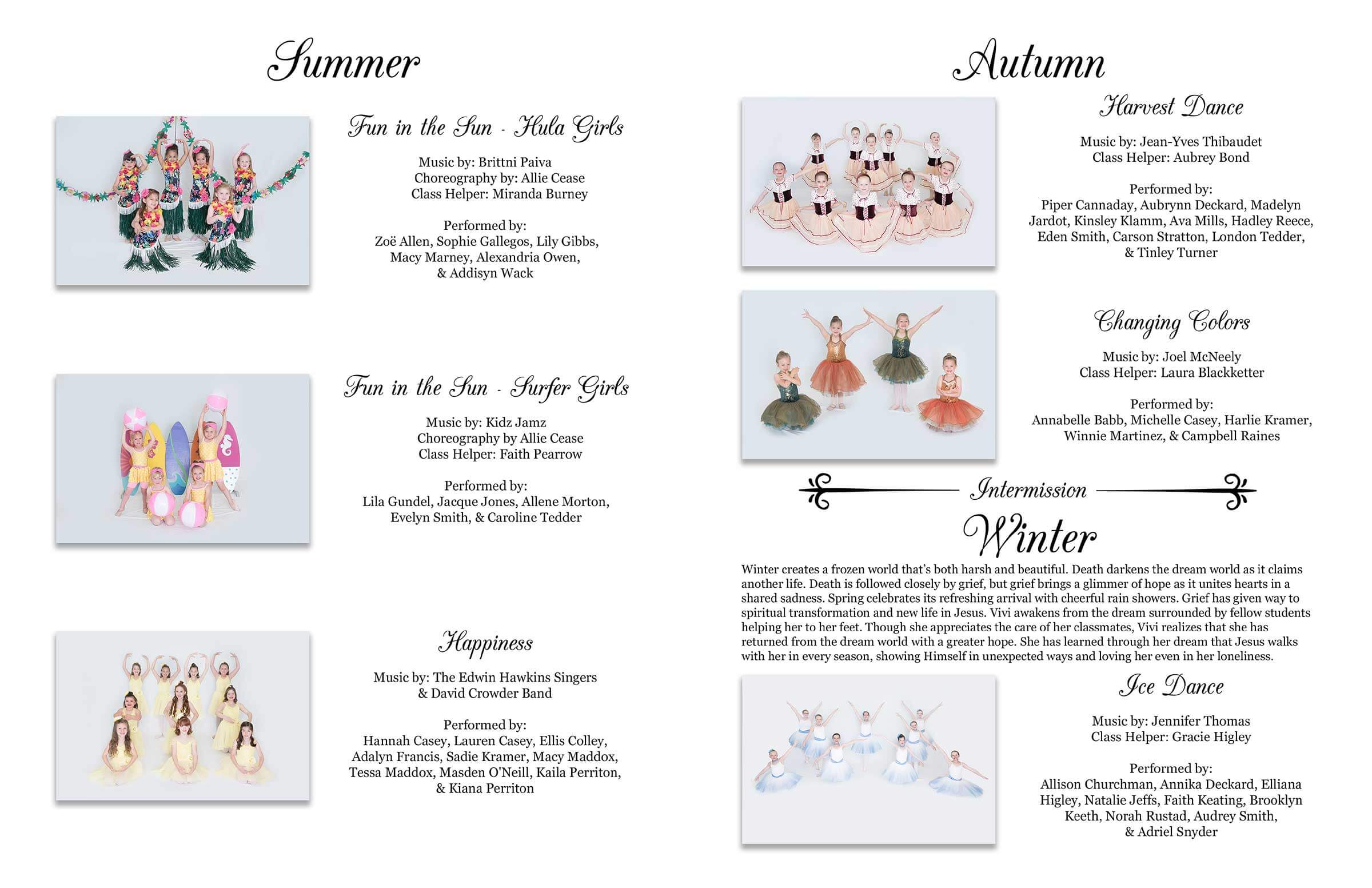 Dance Program Booklet Printing For Chevelly Designs | Dazzle Printing ...