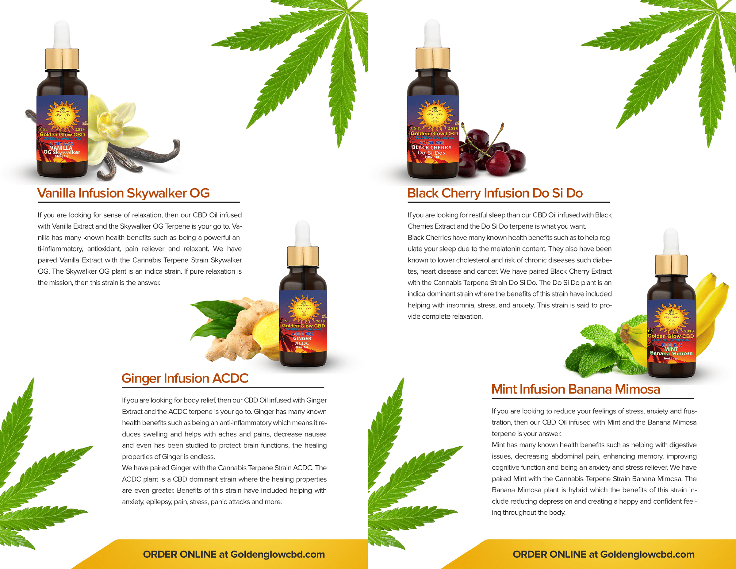 Color Catalog Publishing: Spotlight on Golden Glow CBD : Dazzle Printing